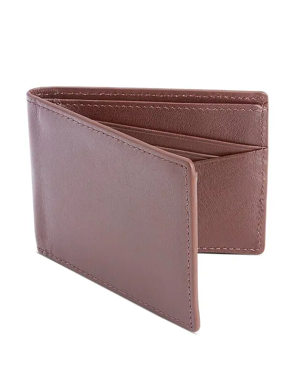 ROYCE NEW YORK Leather Rfid-blocking 100 Step Wallet - Brown