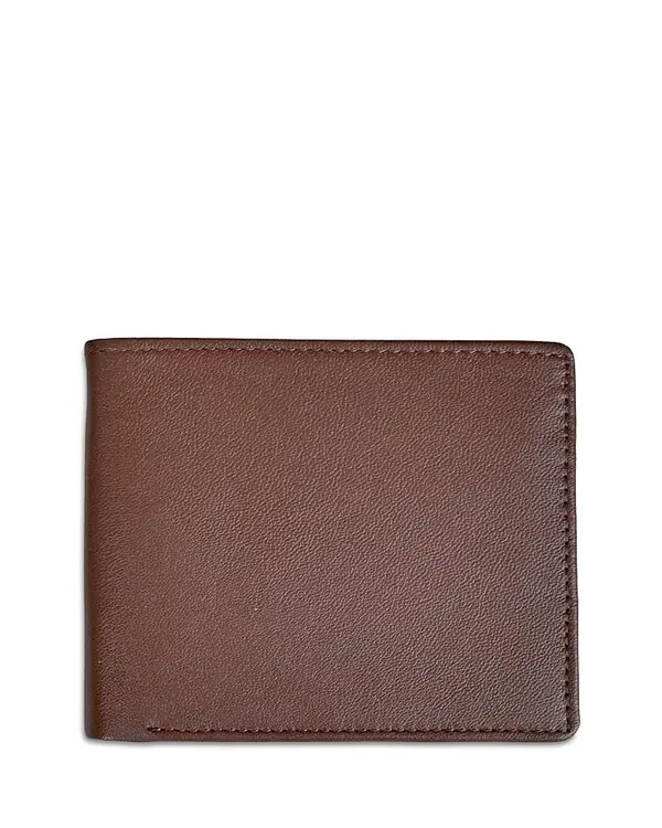 ROYCE NEW YORK Leather Rfid-blocking 100 Step Wallet - Brown/orange