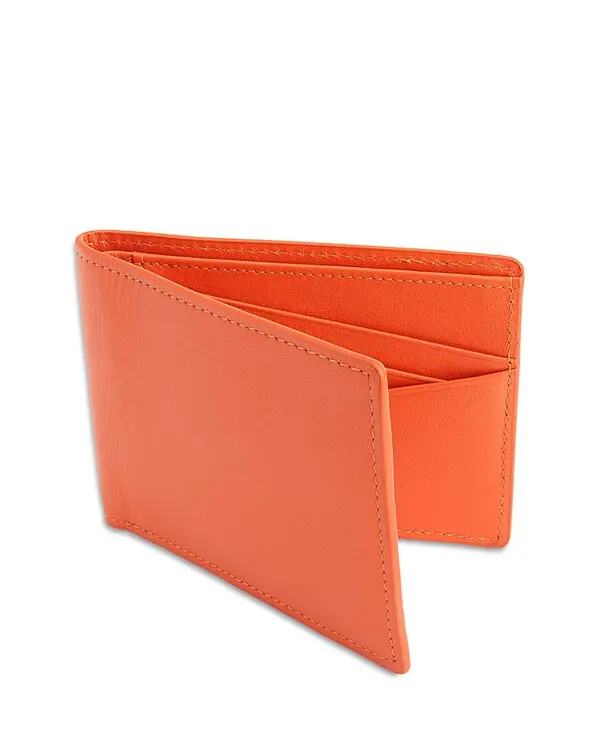 ROYCE NEW YORK Leather Rfid-blocking 100 Step Wallet - Orange