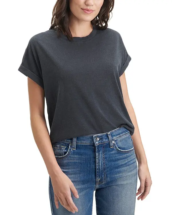 Splendid Skye Cuffed Tee - Black