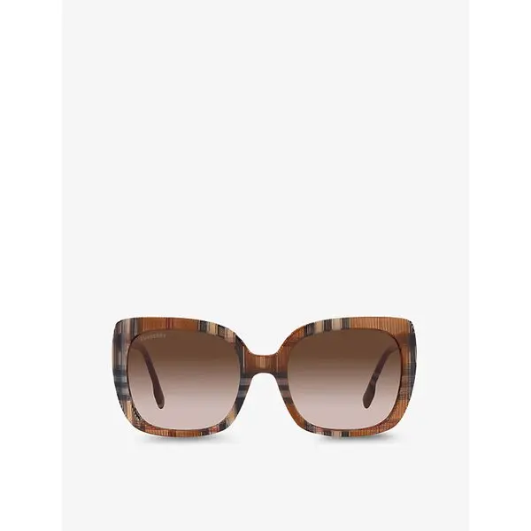Burberry Be4323 Square-frame Sunglasses - Brown