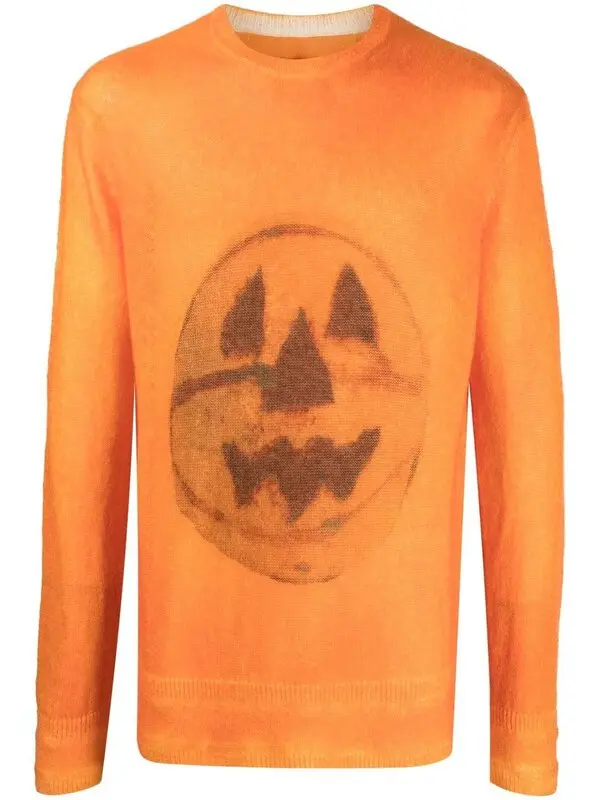 Givenchy Ceramics-print Jumper - Orange