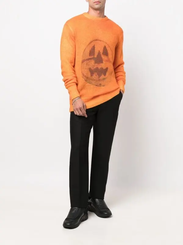 Givenchy Ceramics-print Jumper - Orange