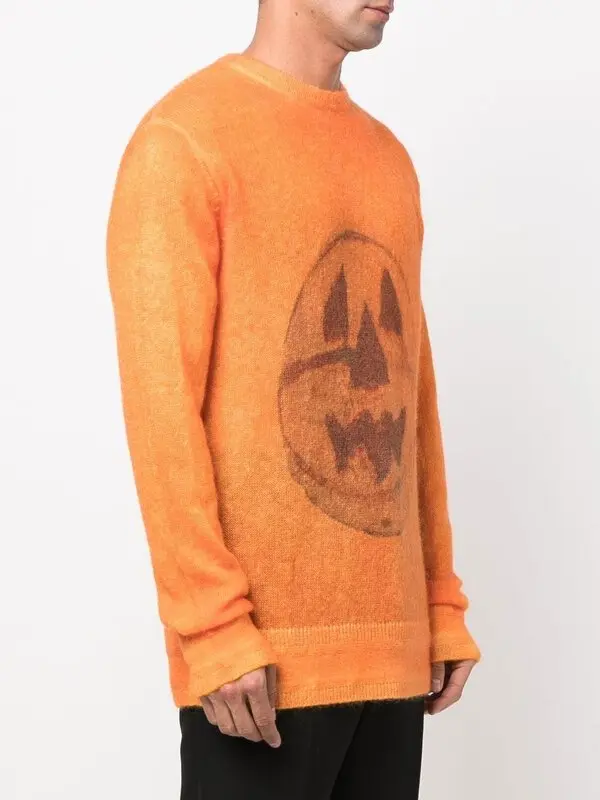 Givenchy Ceramics-print Jumper - Orange