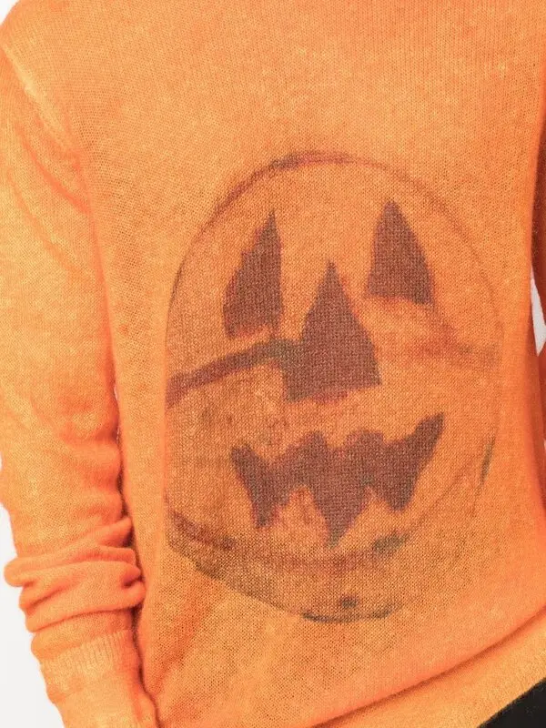 Givenchy Ceramics-print Jumper - Orange