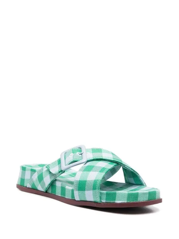 Camper Atonik Gingham Sandals - Green