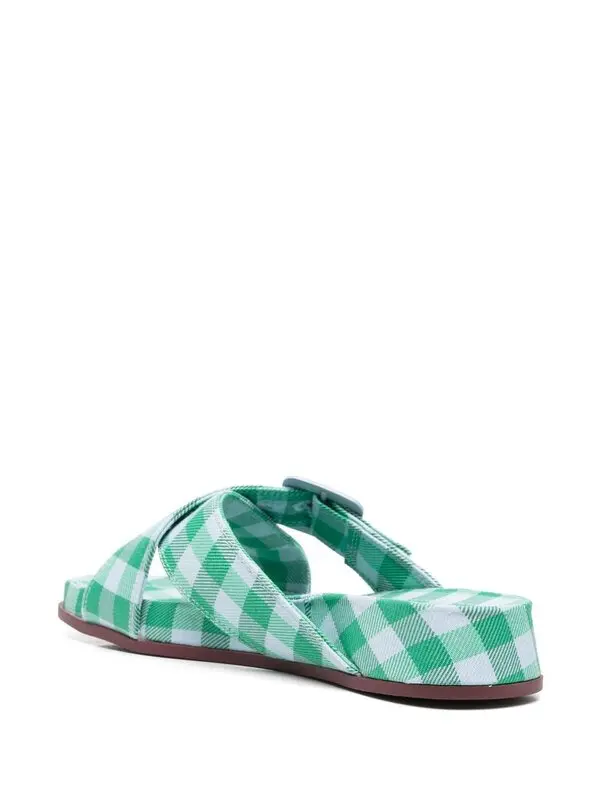 Camper Atonik Gingham Sandals - Green