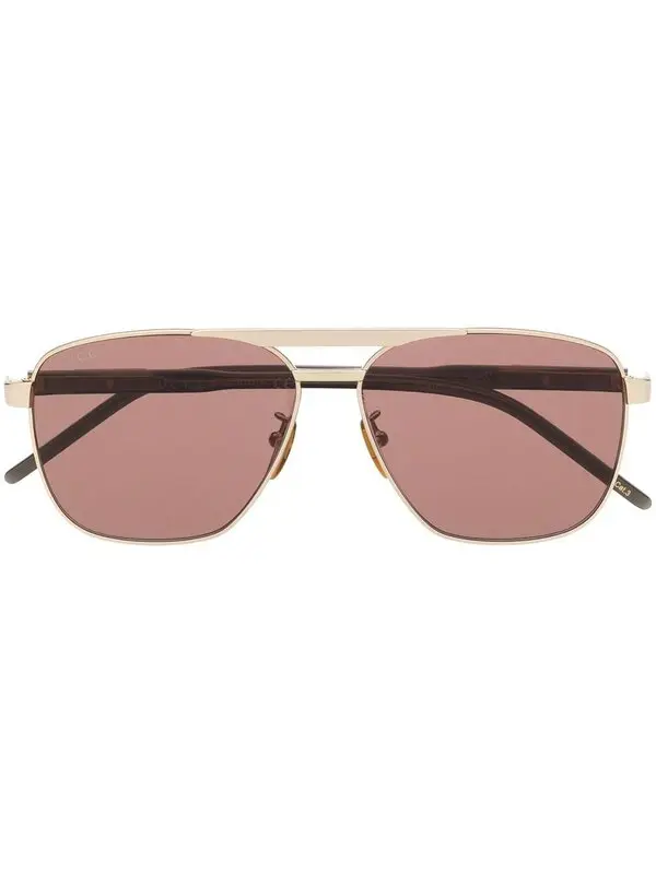 Gucci Tinted Pilot-frame Sunglasses