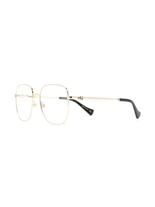 Gucci Metallic Oversized-frame Glasses