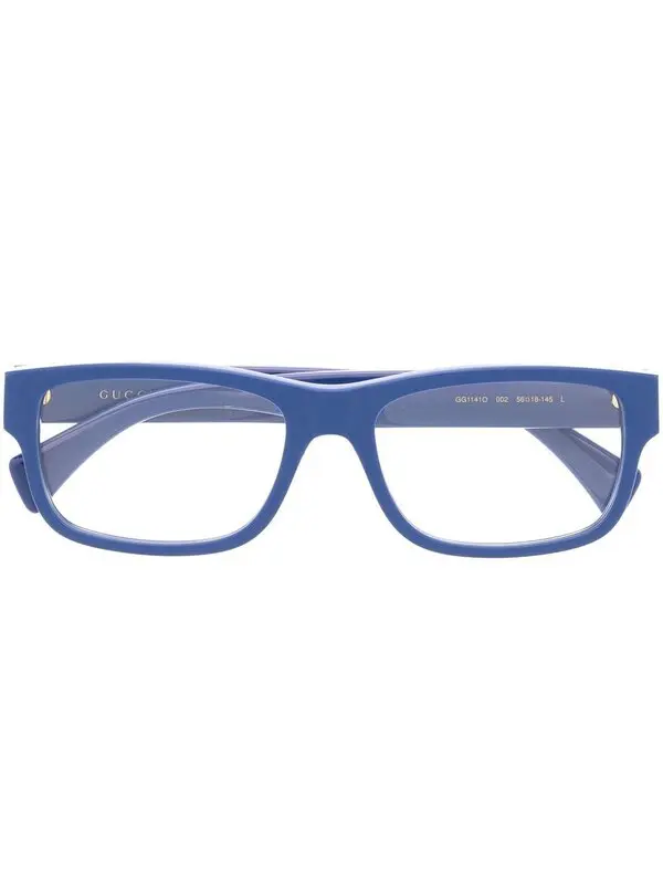 Gucci Rectangular-frame Logo Glasses