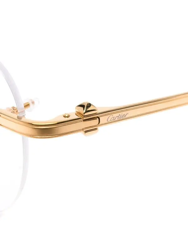 Cartier Engraved-logo Rimless Glasses