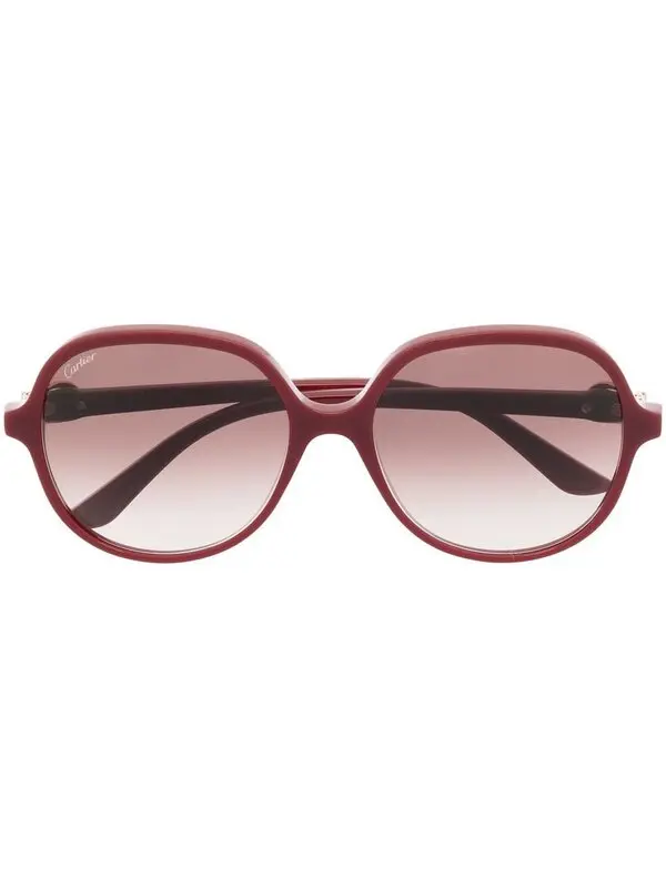 CARTIER Ct0350s Oversized Sunglasses - Red