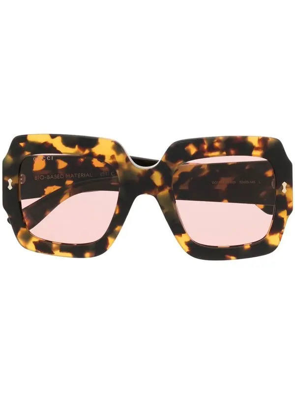 Gucci Oversized Tortoiseshell-frame Sunglasses