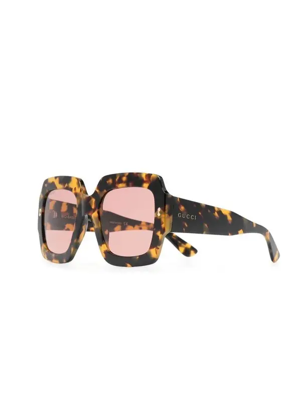 Gucci Oversized Tortoiseshell-frame Sunglasses