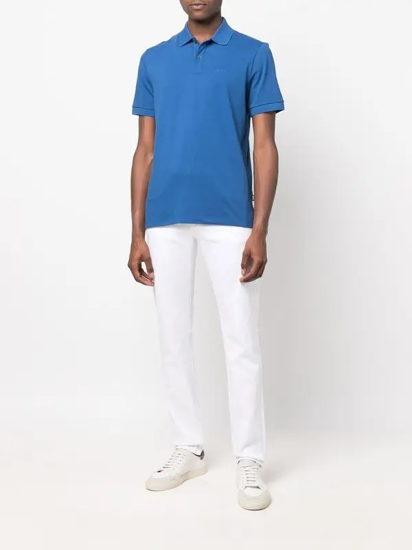 BOSS Embroidered-logo Polo Shirt - Blue