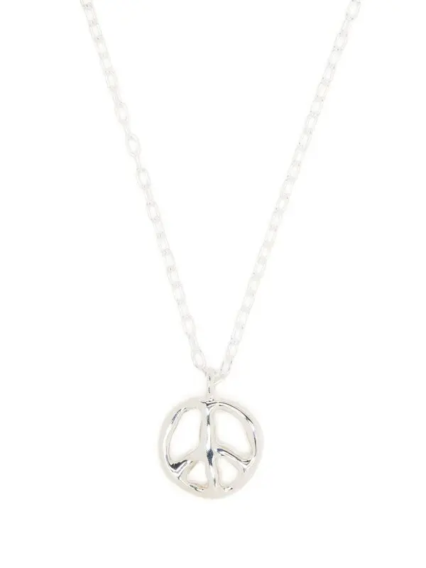 AMBUSH Peace Charm Pendant Necklace - Silver