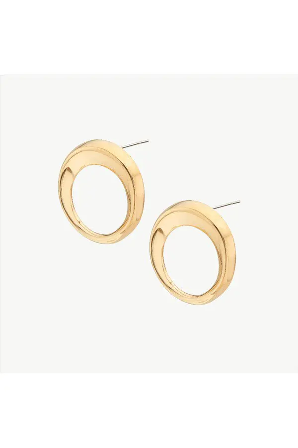 SOKO Kaya Open Stud Earrings - Gold