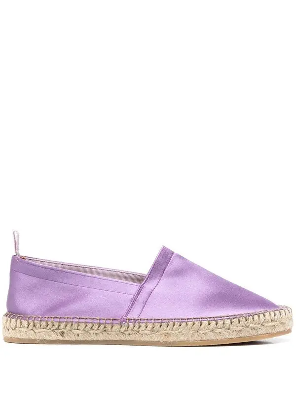 SCAROSSO Lola Silk Espadrilles - Purple