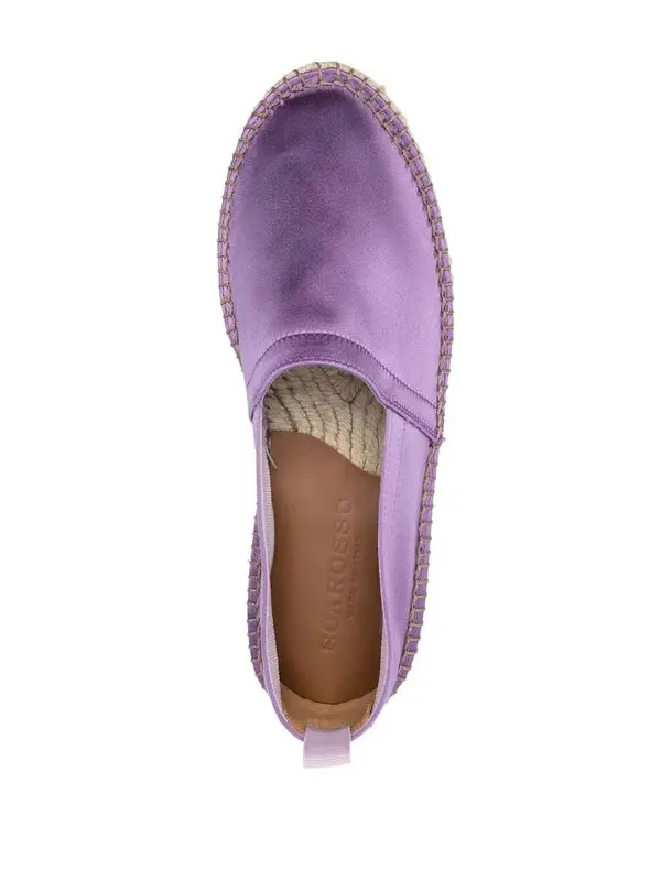 SCAROSSO Lola Silk Espadrilles - Purple