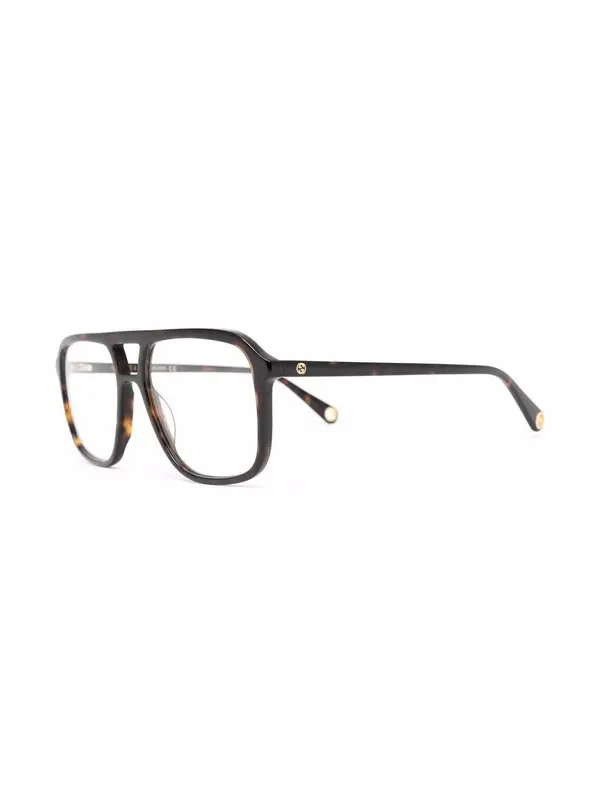 Gucci Tortoise-shell Pilot Eyeglasses