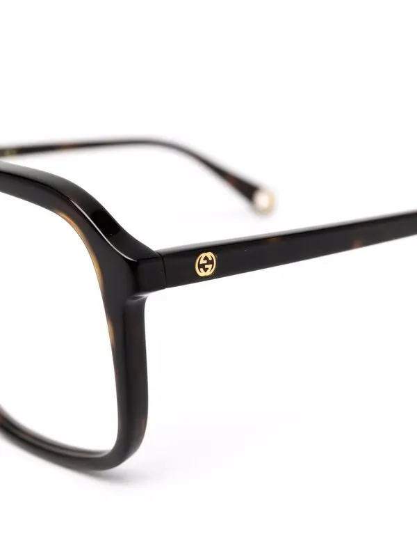 Gucci Tortoise-shell Pilot Eyeglasses