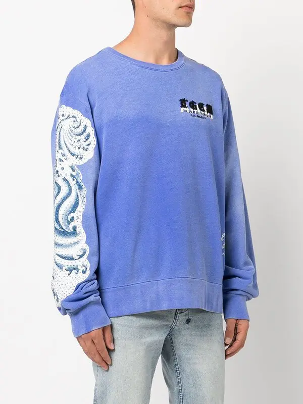 Amiri Embellished Koi-print Sweatshirt