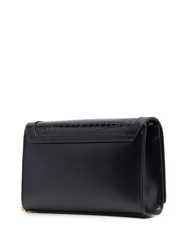 Moschino Crocodile-effect Heart-plaque Shoulder Bag