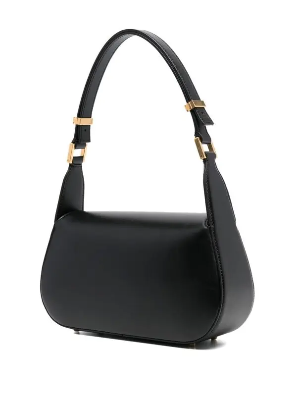 Valentino Garavani Vlogo Leather Shoulder Bag - Black