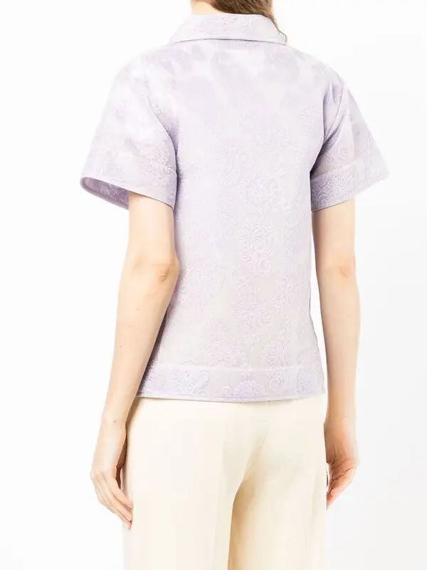 JIL SANDER Paisley-jacquard Short-sleeve Shirt