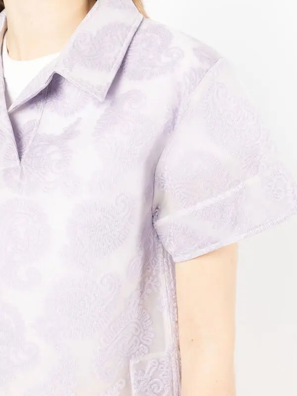 JIL SANDER Paisley-jacquard Short-sleeve Shirt