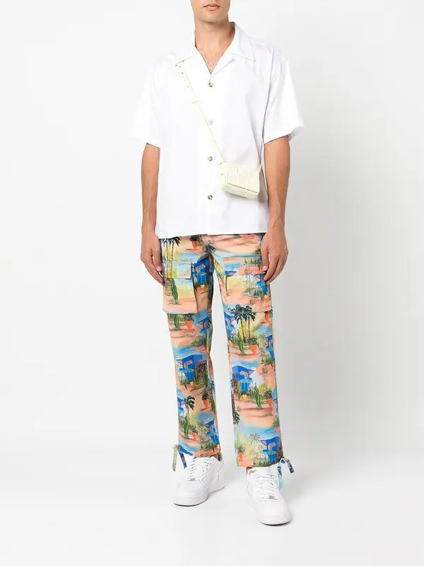 LES BENJAMINS Graphic-print Utility Trousers
