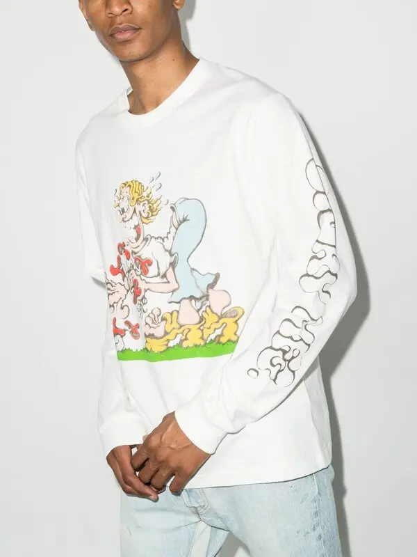 STORY MFG. Graphic-print Long-leeved T-hirt