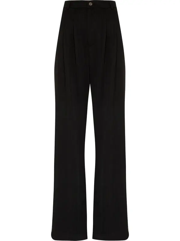 REFORMATION Mason High-waist Wide-leg Trousers - Black