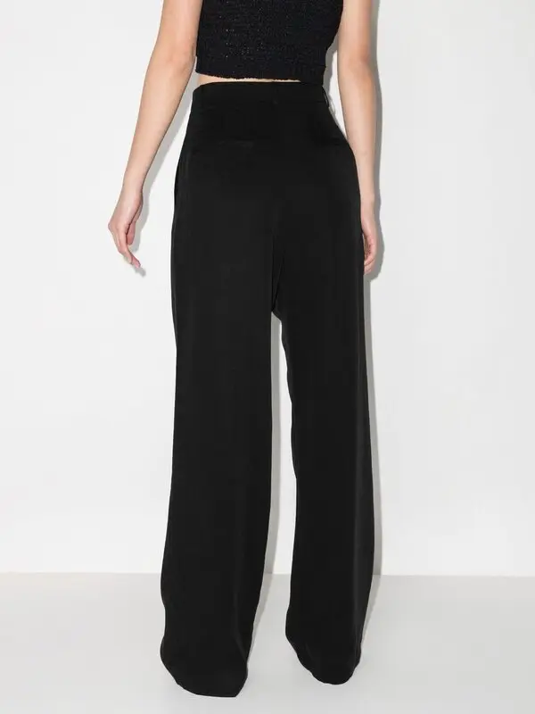 REFORMATION Mason High-waist Wide-leg Trousers - Black