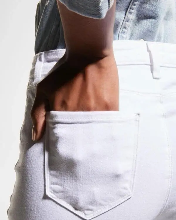 L & APOS;AGENCE L'agence Selma Slim Bootcut Jeans - Blanc