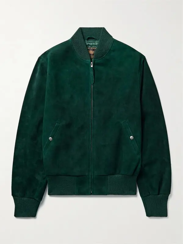 Golden Bear Suede Bomber Jacket