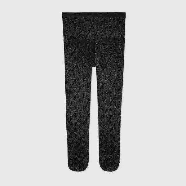 Gucci Interlocking G Patterned Tights - Black