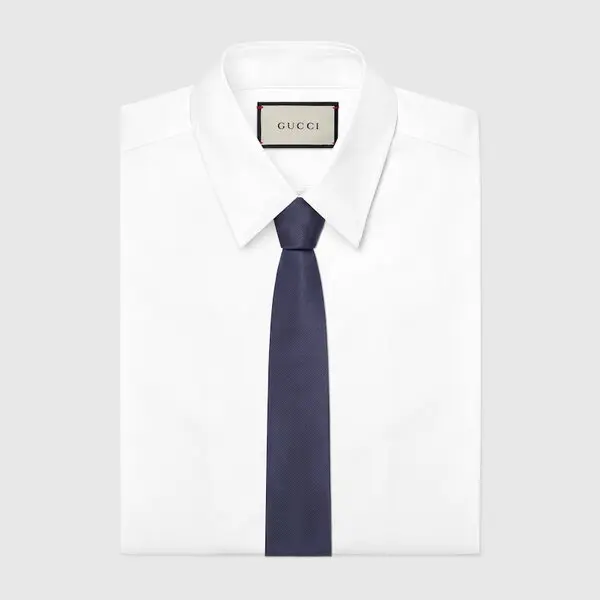 Gucci Silk Neck Tie With Double G