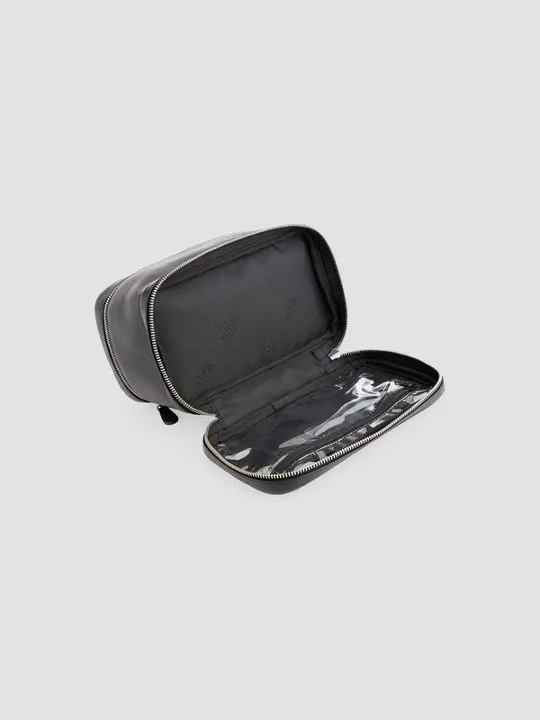 ROYCE NEW YORK Makeup Bag Leather Train Case