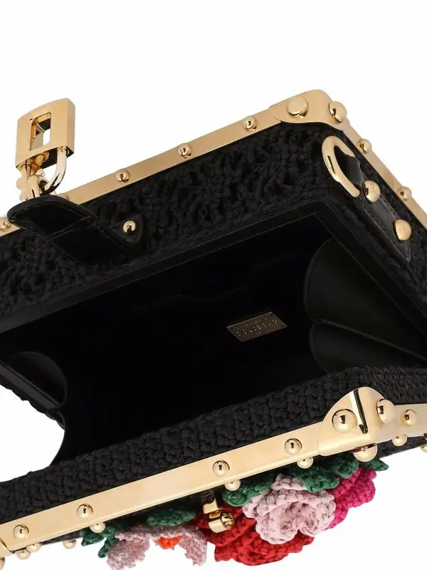 Dolce & Gabbana Dolce Box Raffia Top-handle Bag - Black