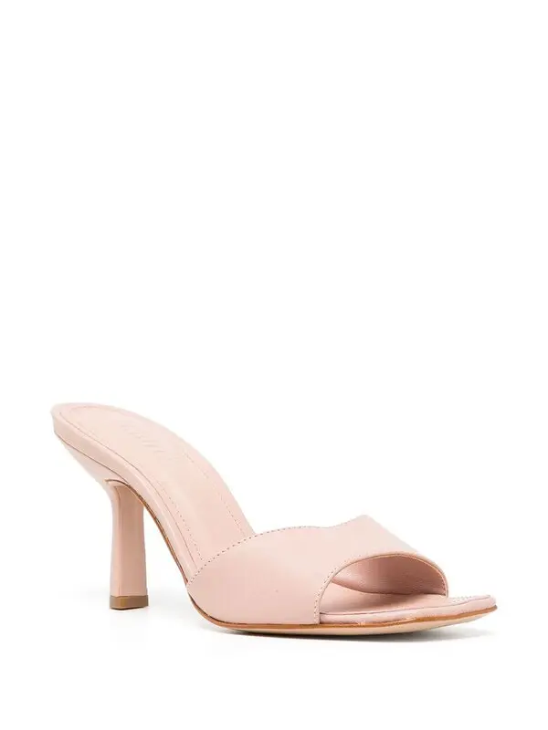 Schutz Mid-heel Leather Mules