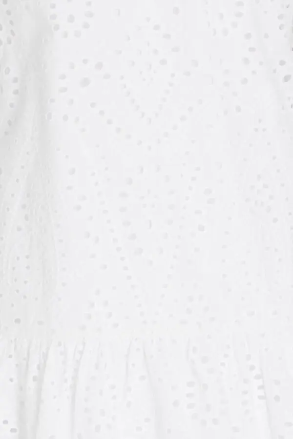 Heidi Klein Gathered Broderie Anglaise Cotton Mini Dress