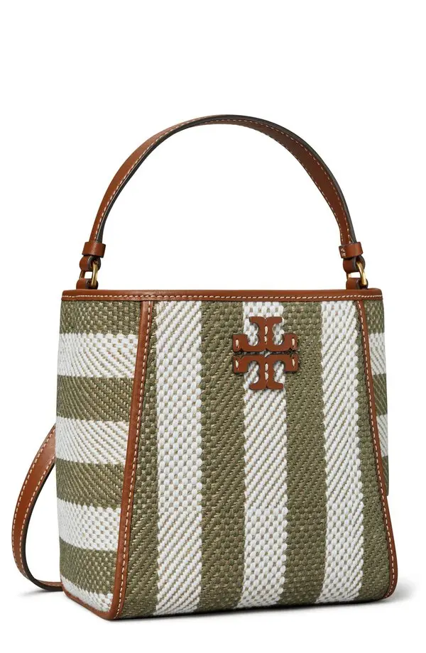 Tory Burch Mcgraw Small Stripe Bucket Bag