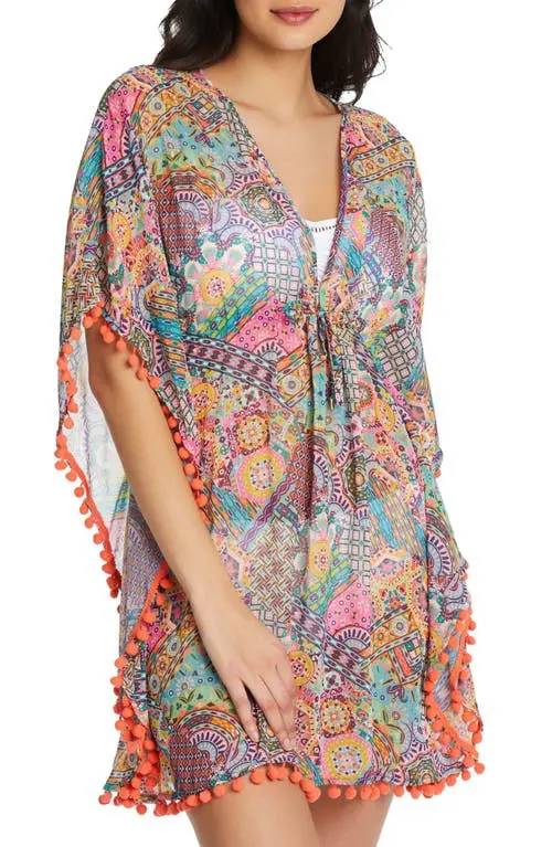 ROD BEATTIE Mixed Print Chiffon Caftan