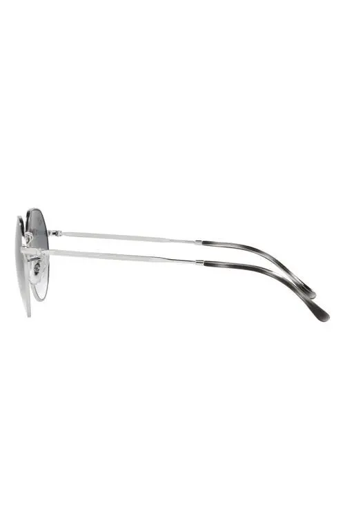 Ray-ban 51mm Geometric Sunglasses - Silver/clear Gradient Blue