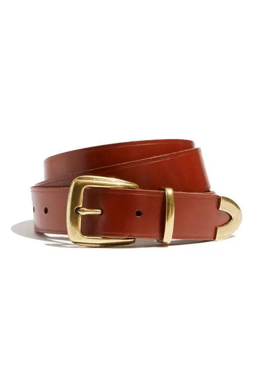 Madewell Leather Western Belt - English Saddle