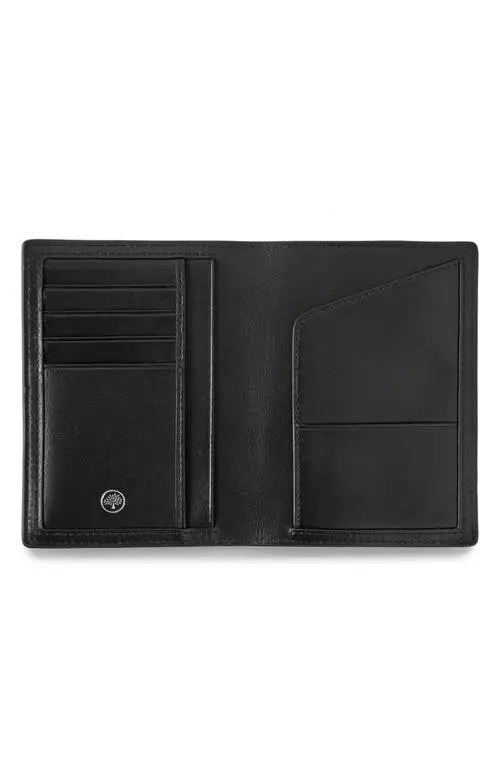 Mulberry Leather Passport Cover Wallet - Black
