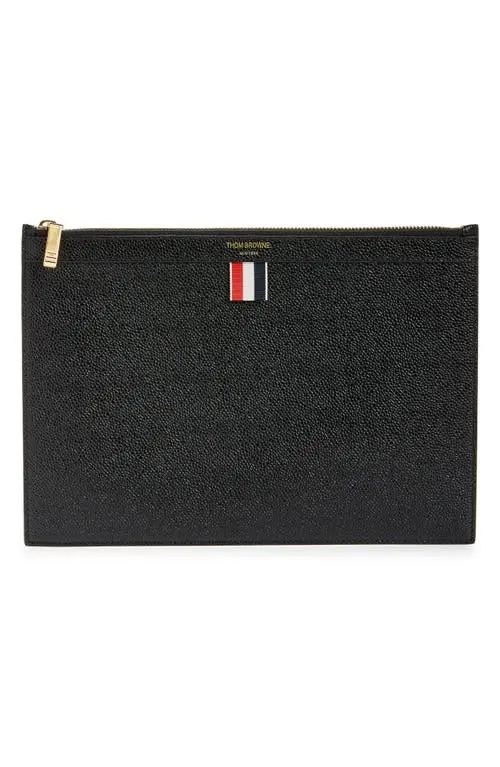 Thom Browne Small Zip Tablet Holder - Black