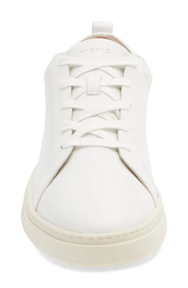 Vionic Lucas Leather Low Top Sneaker - White Leather