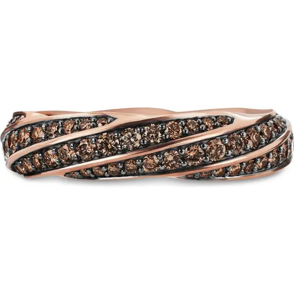 David Yurman Cable Edge Band Ring - 18k Rose Gold Recycled